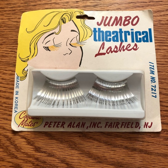 Makeup | Nib Vintage Jumbo Theatrical Lashes Silver And Sparkly | Poshmark
